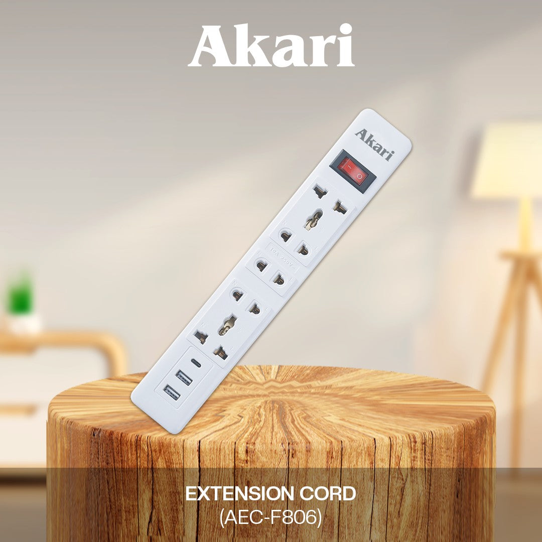 Akari 5 Gang Extension Cord with Surge Protection and Overload protect – Akari.store