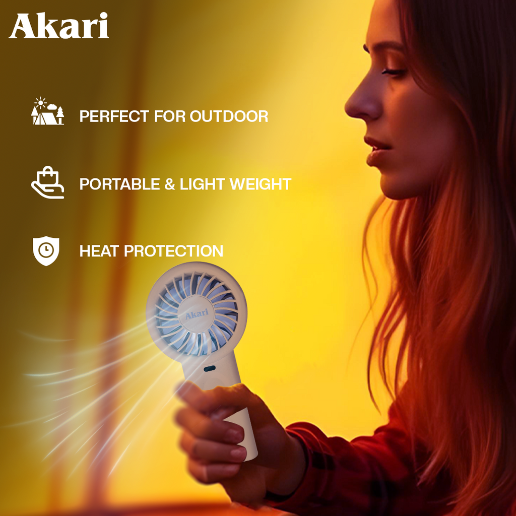 Akari Rechargeable Jet Fan (ARF-N90) PERSONALIZED LABEL – Akari.store