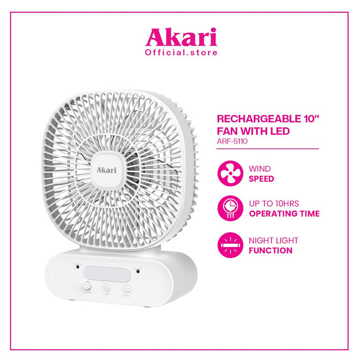 Akari 10" Rechargeable Tree Fan (ARF-5110) – Akari.store
