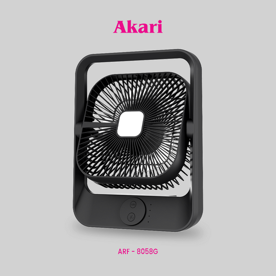 Akari 8" Rechargeable Square Fan w/ LED (ARF-8058) – Akari.store