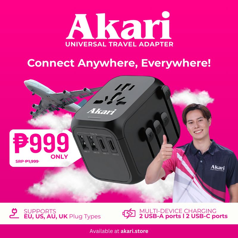 AKARI UNIVERSAL TRAVEL ADAPTER (ATA-2A2CB) – Akari.store