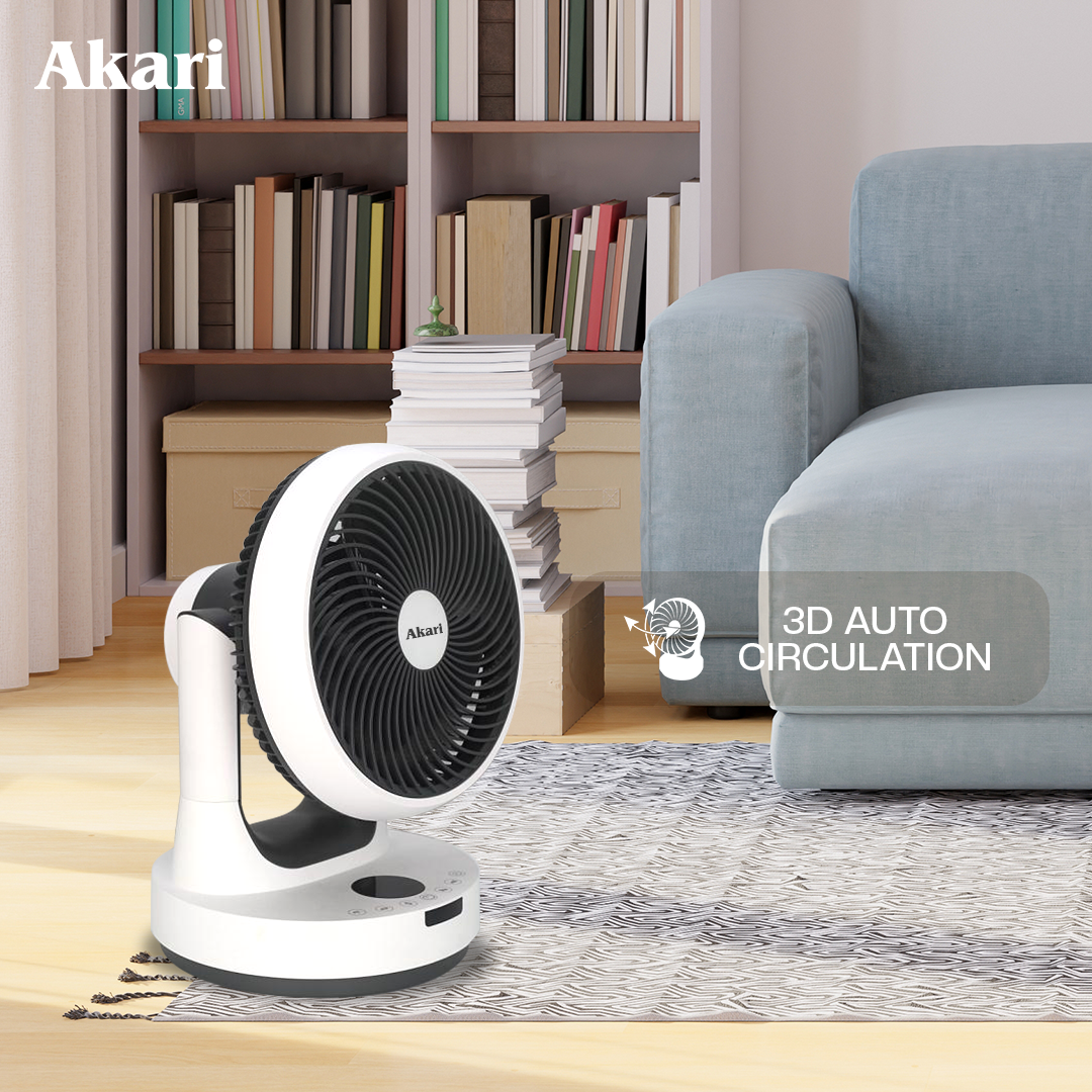 Akari Digital Circulating Fan (ACF-E1) with Free Akari Rechargeable Lu ...