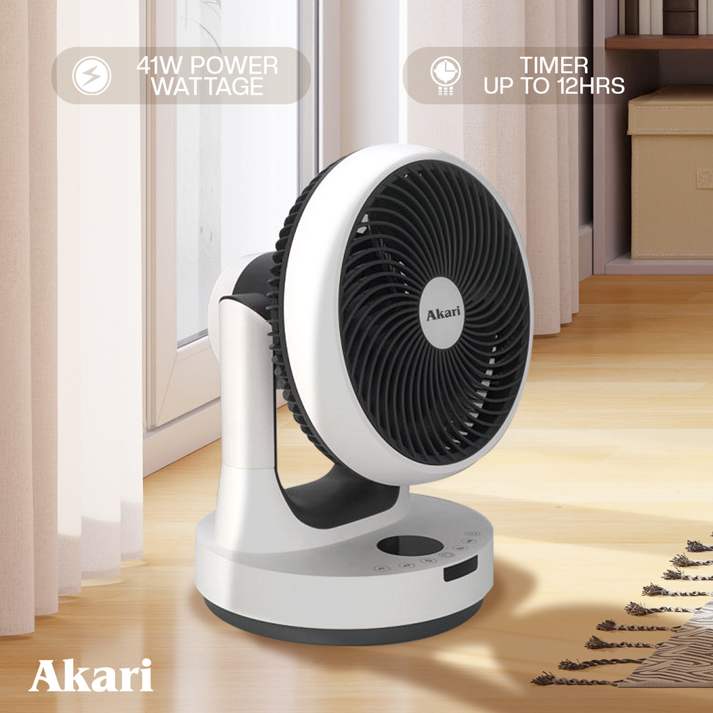 Akari Digital Circulating Fan (ACF-E1) with Free Akari Rechargeable Lu ...