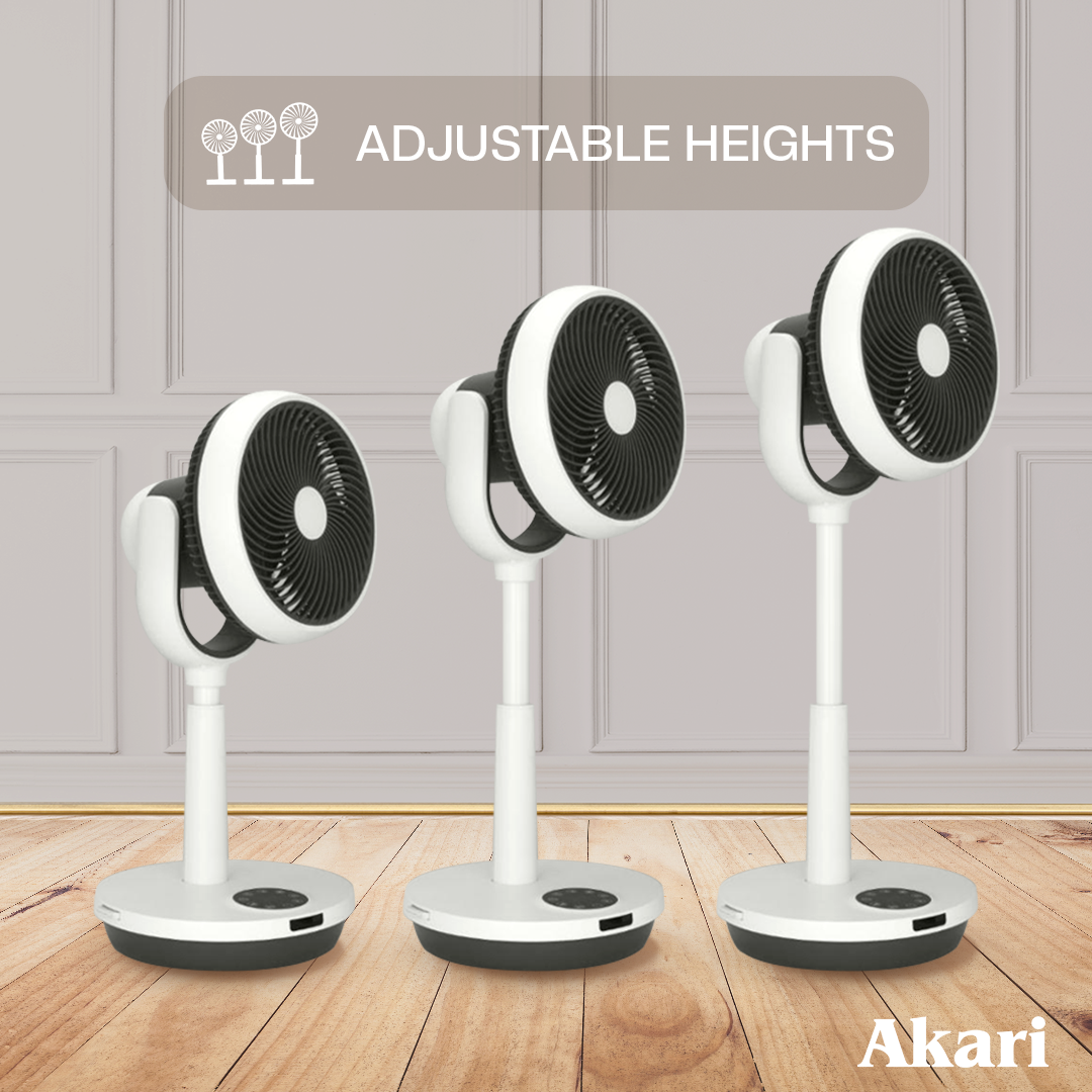 Akari Extendable Circulating Fan (ACF-ET1) With free 6" Rechargeable C – Akari.store