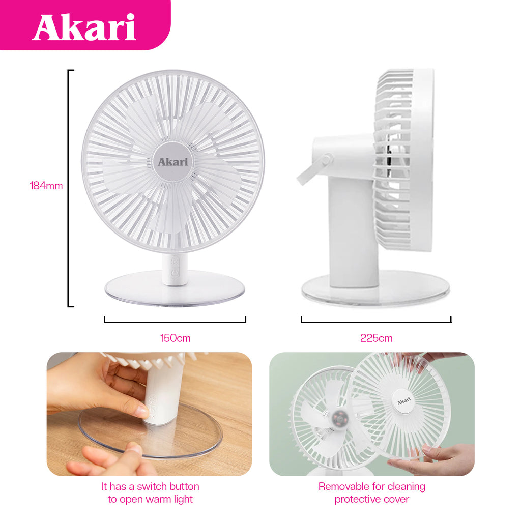 Akari Rechargeable Luscent Fan (ARF-134) – Akari.store