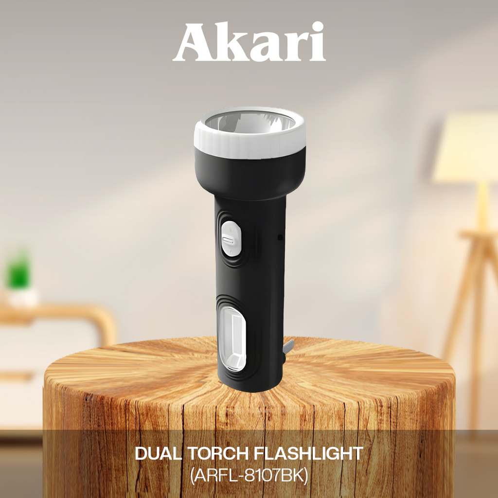 Akari Rechargeable Dual Torch Flashlight (ARFL-8107) – Akari.store