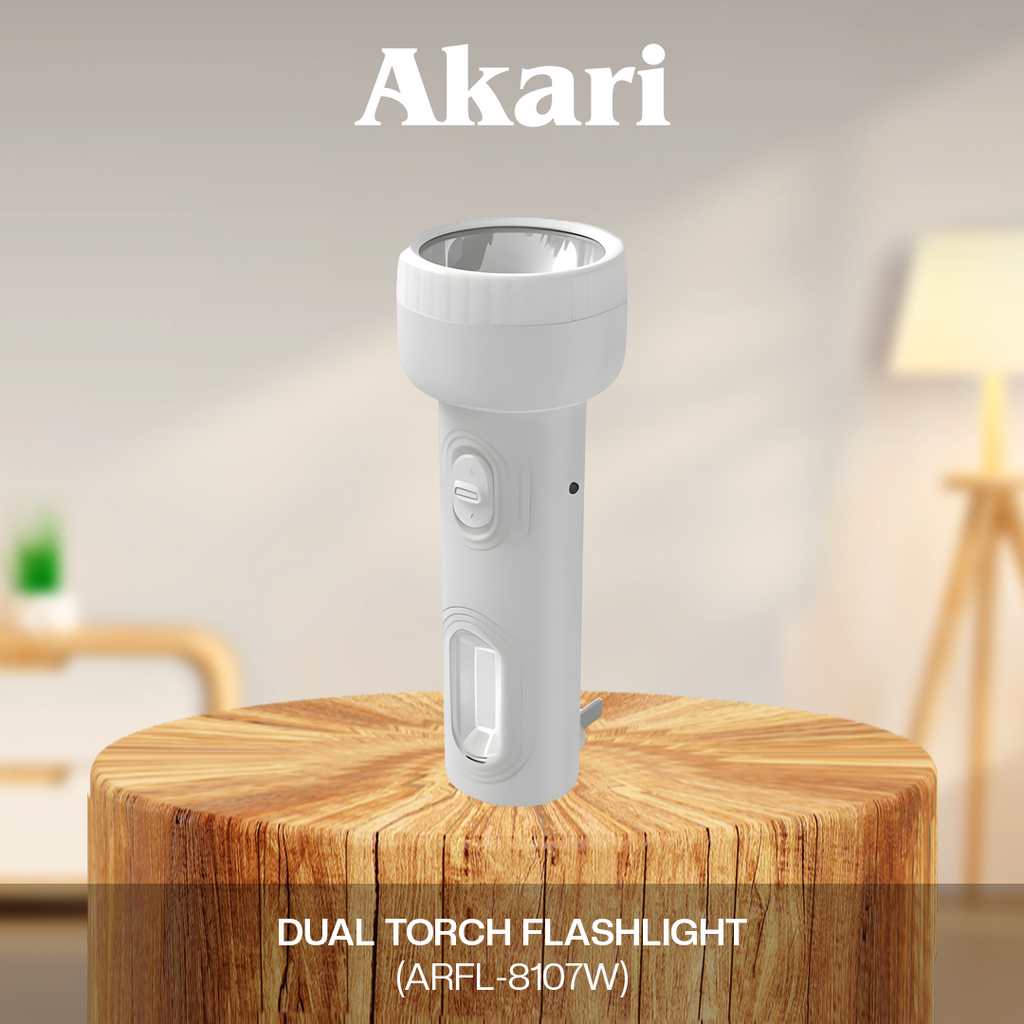 Akari Rechargeable Dual Torch Flashlight (ARFL-8107) – Akari.store