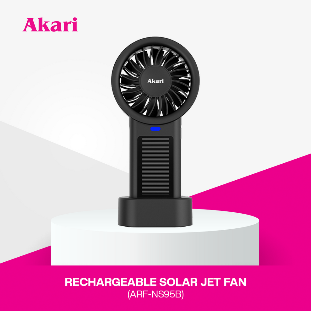 Akari Rechargeable Solar Jet Fan (ARF-NS95B) – Akari.store