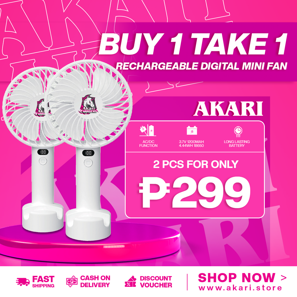 Akari B1T1 : Rechargeable Digital Mini Fan (ARF-N95A) – Akari.store