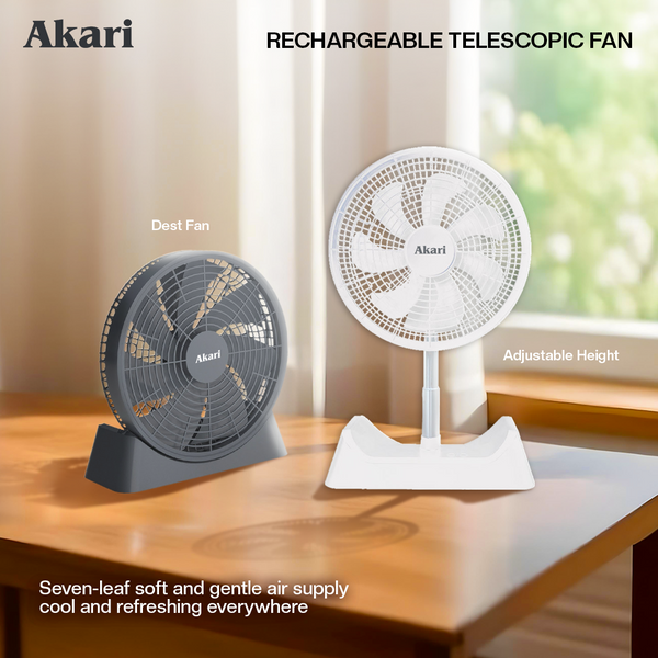 Akari 12" Smart Rechargeable Telescopic Fan (ARF-1203) – Akari.store