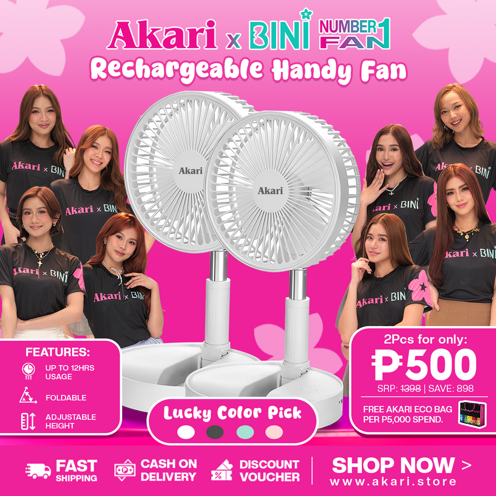AkariXBini : B1T1 4" Rechargeable Portafan (ARF-F013) (#1BLOOMING FANS ...