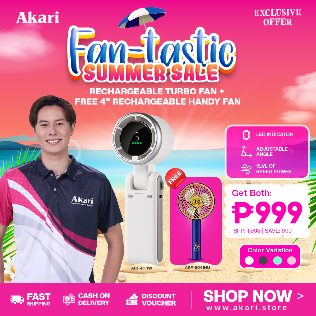 Akari 8" Rechargeable Square Fan with LED (ARF-8018) – Akari.store