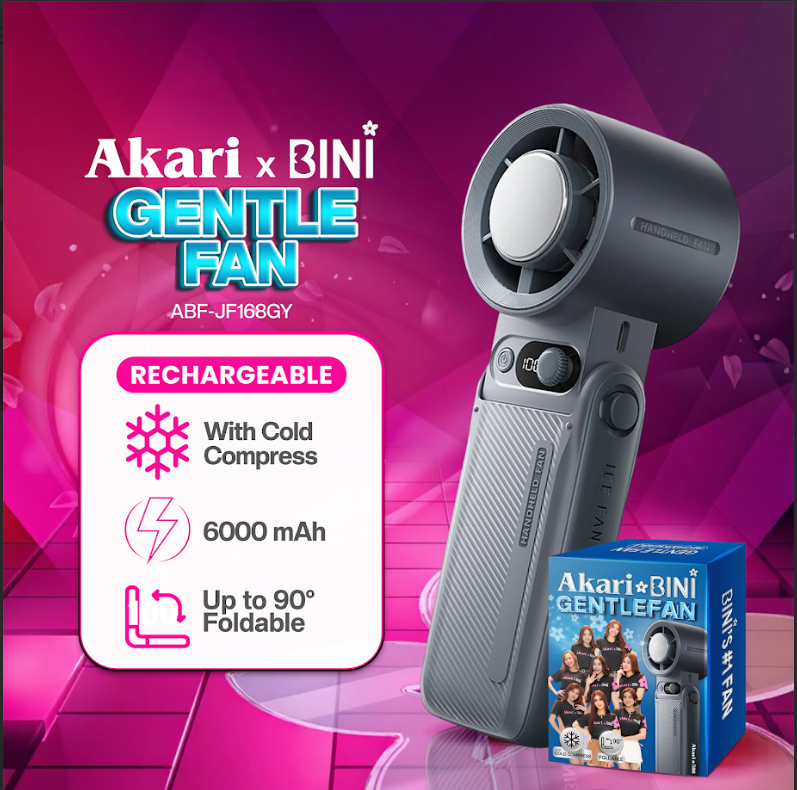 AkarixBini : Akari Rechargeable Gentle Fan (ABF-JF168GY) Grey – Akari.store