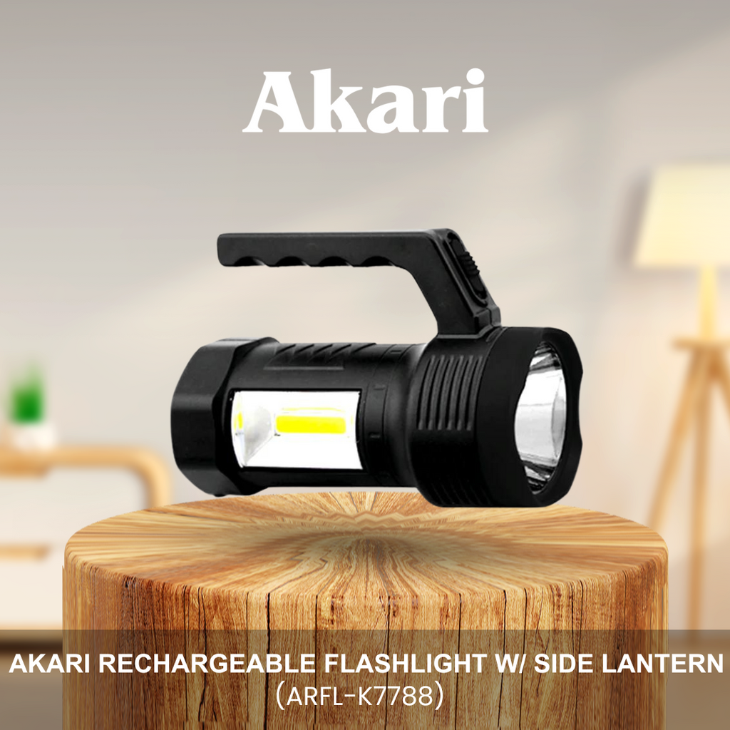Akari Rechargeable Flashlight w/ Side Lantern (ARFL-K7788) – Akari.store