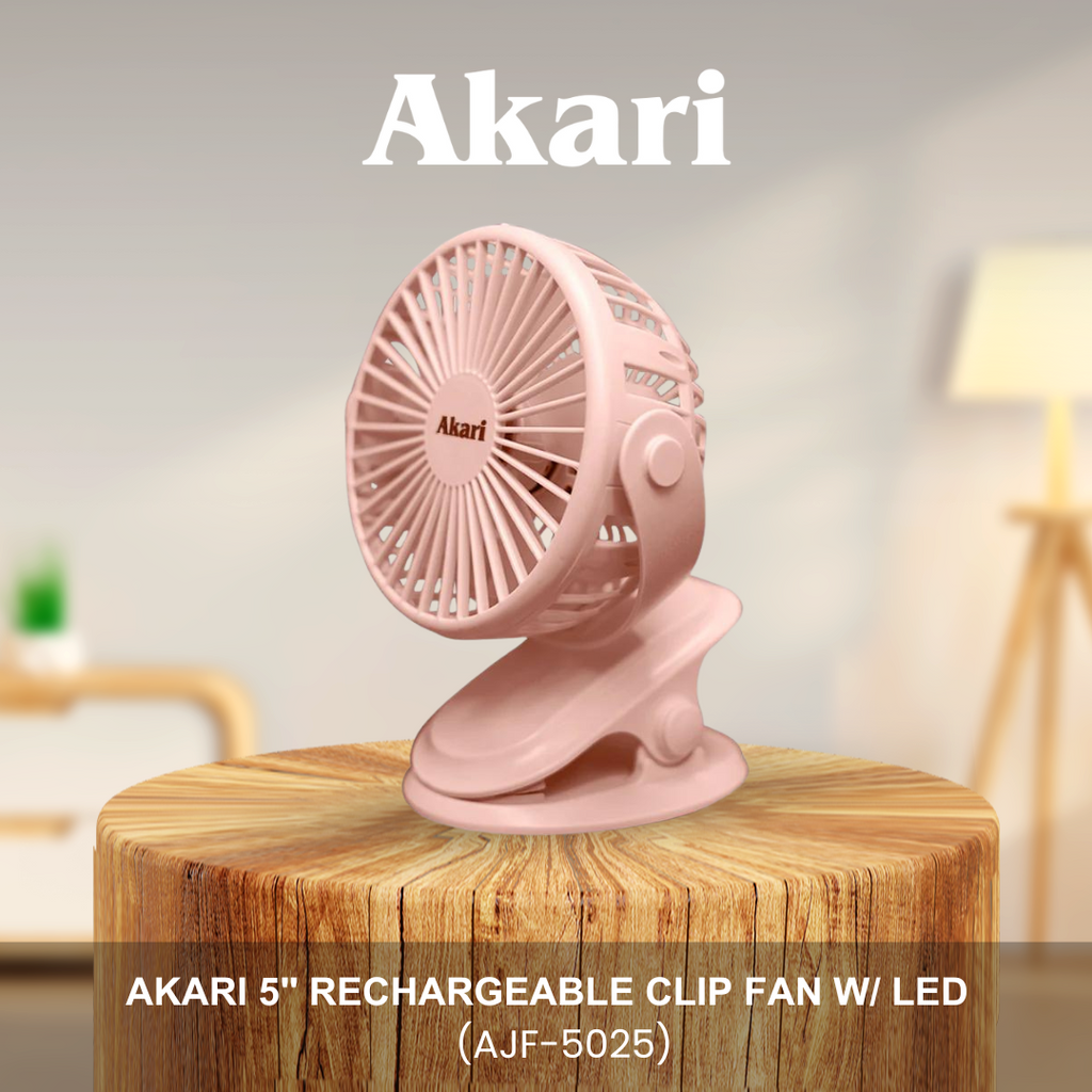Akari 5" Rechargeable Clip Fan w/ LED (AJF-5025) – Akari.store