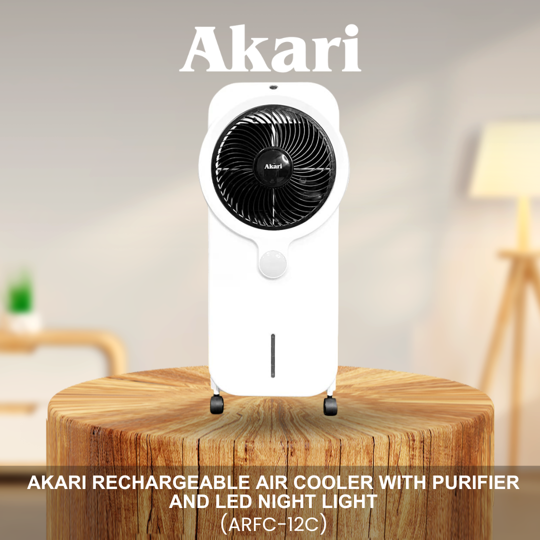 Akari Rechargeable Air Cooler with Purifier and LED Night Light (ARFC ...