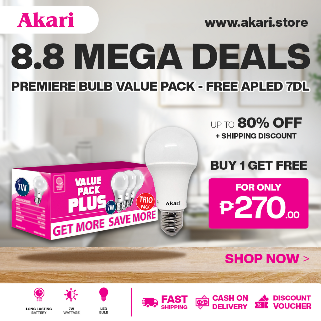 Akari B1G1: LED Premiere Bulb 7Watts Value Pack - Daylight + FREE APLE ...
