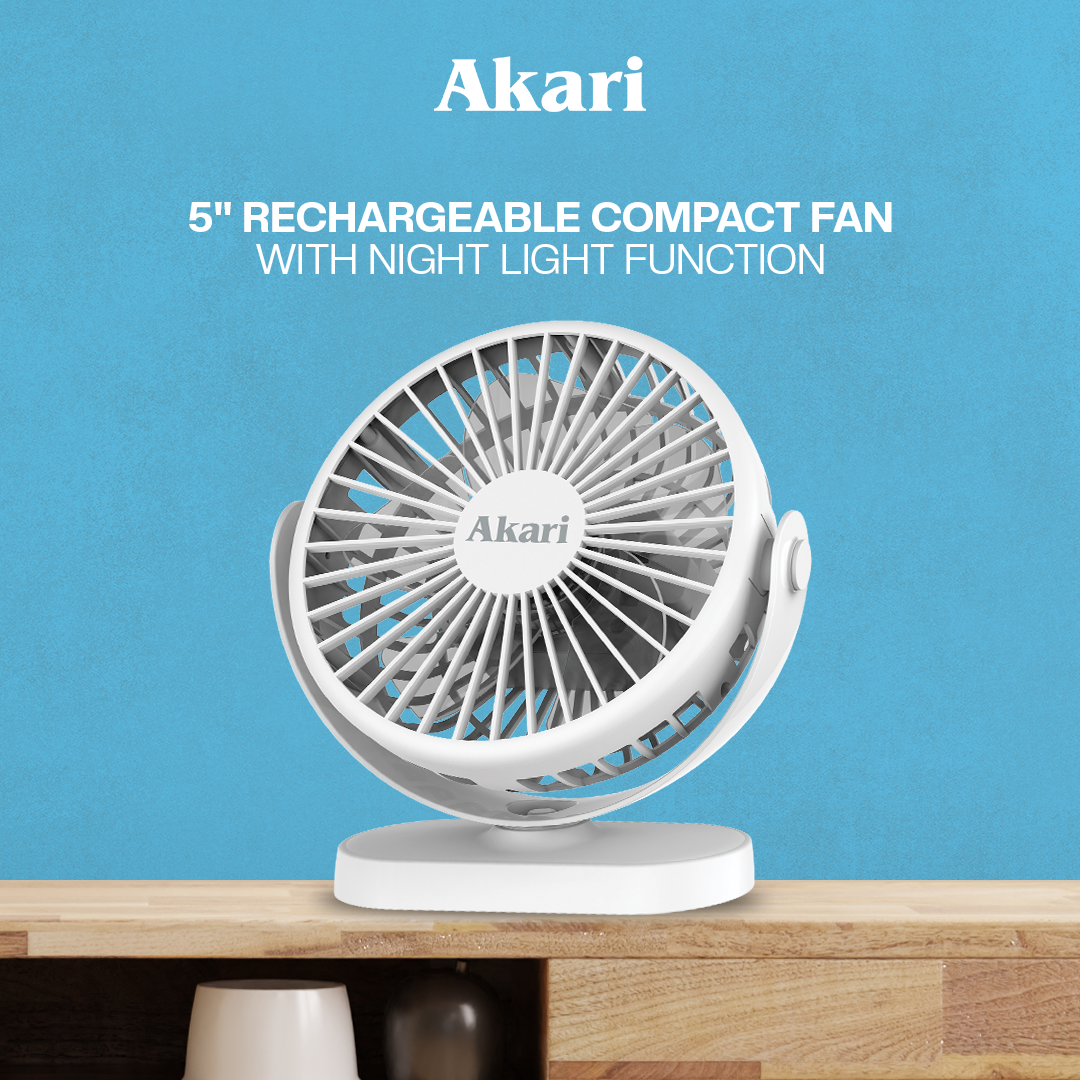 Akari 5" Rechargeable Compact Fan (AJF-5035) – Akari.store