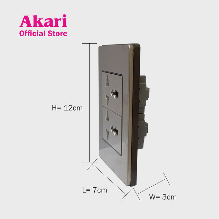 Akari Double Multipurpose Outlet - Steel (AWS-204) – Akari.store