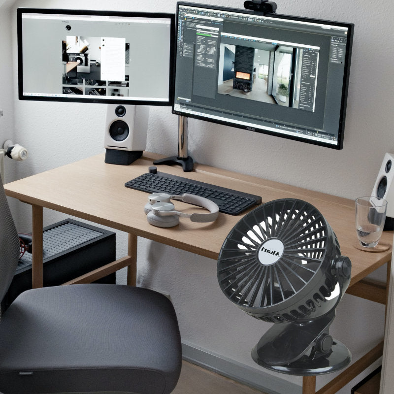 Akari Fantastic 2PCS Duo 5” Rechargeable Clip Fan ( AJF-5529 ) – Akari ...