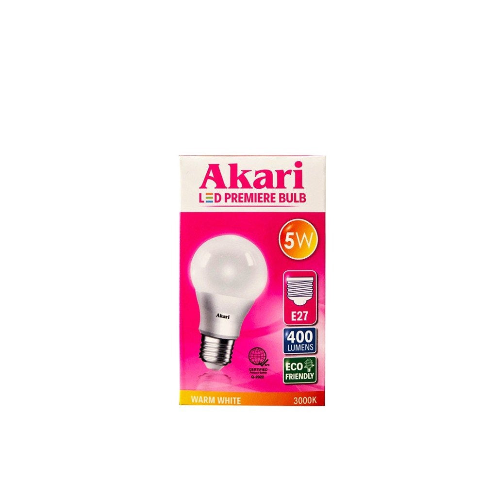 Akari 5 Watts LED Bulb - Warm White (APLED3-5WW) Akari Premiere LED ...